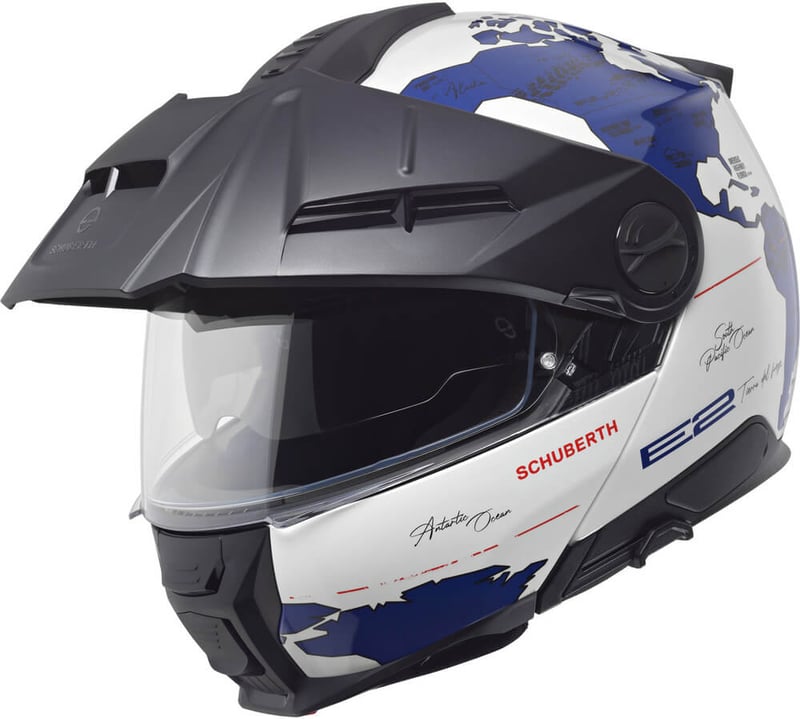 Schuberth E2 Atlas White/Blue 250 - Worldwide Shipping!