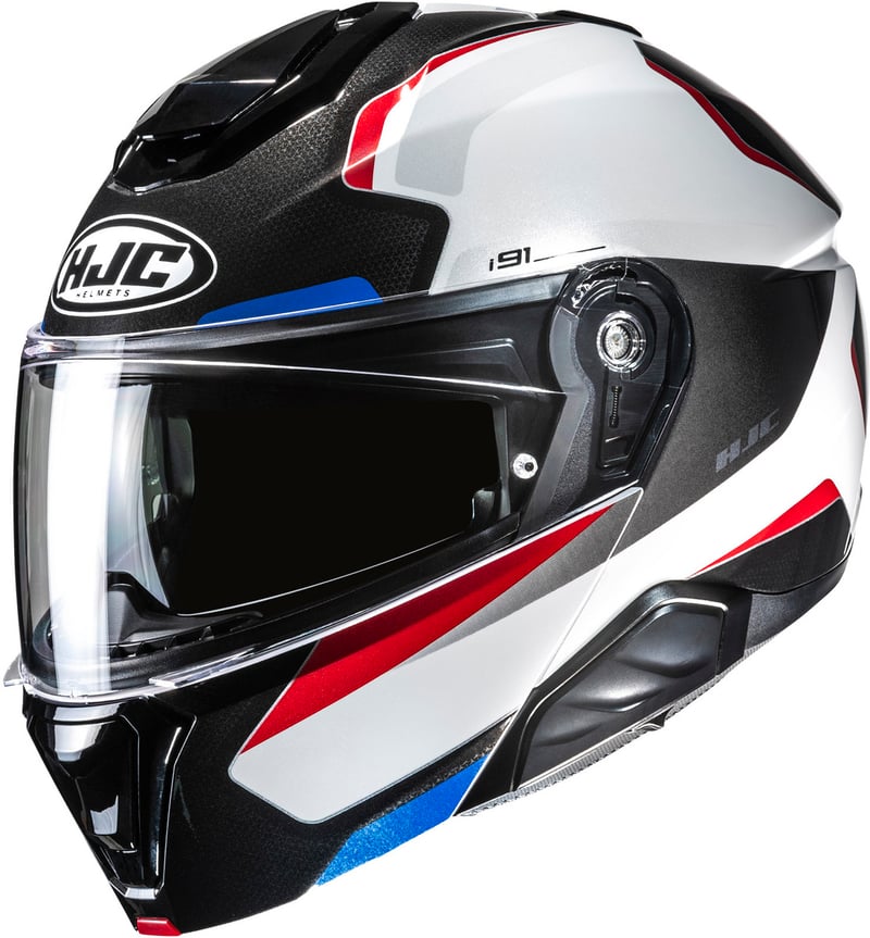 HJC i91 Felio White/Red 231 - Worldwide Shipping!