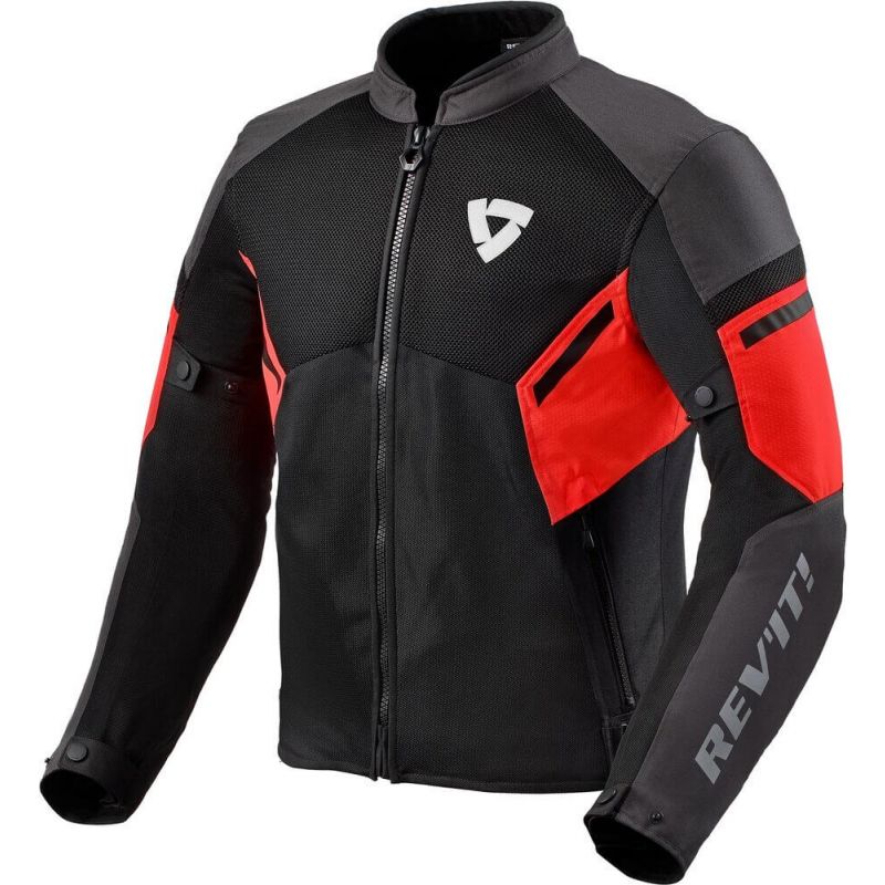 REV'IT GT-R Air 3 Jacket Black/Neon Red - Worldwide Shipping!