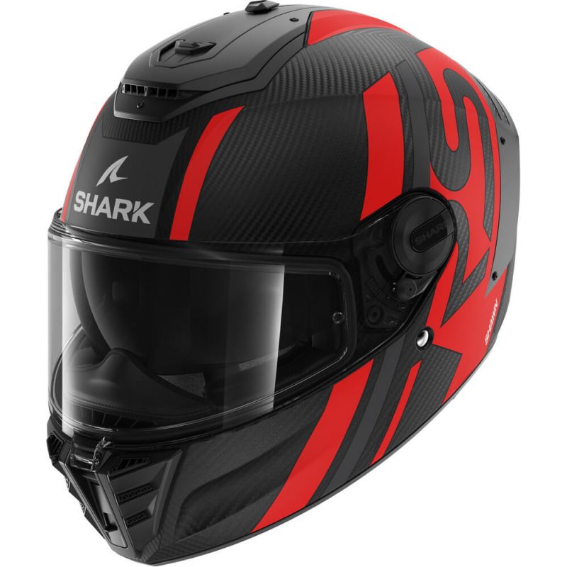 Shark Spartan RS Carbon Shawn Mat Anthracite/Red DAR - Worldwide Shipping!