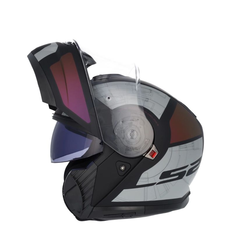 LS2 FF908 Strobe II Orion Mat Black Purple Blue - Worldwide Shipping!