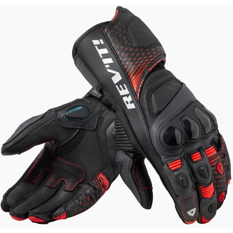 REV'IT Control Gloves Black/Neon Red - Worldwide Shipping!