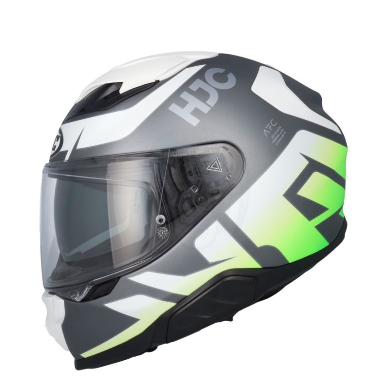 HJC F71 Bard Black/Green - Worldwide Shipping!