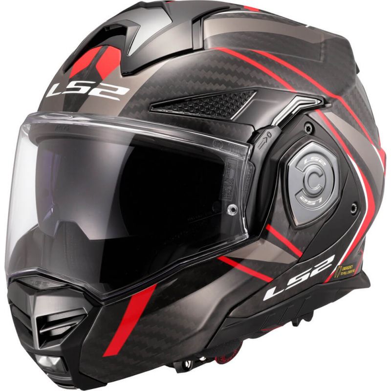 LS2 FF901 Advant X Carbon Future Ii Red - Worldwide Shipping!